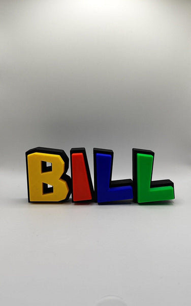 Custom Nameplate Sign in Super Mario Font Style – 3DPrintingLabDesigns