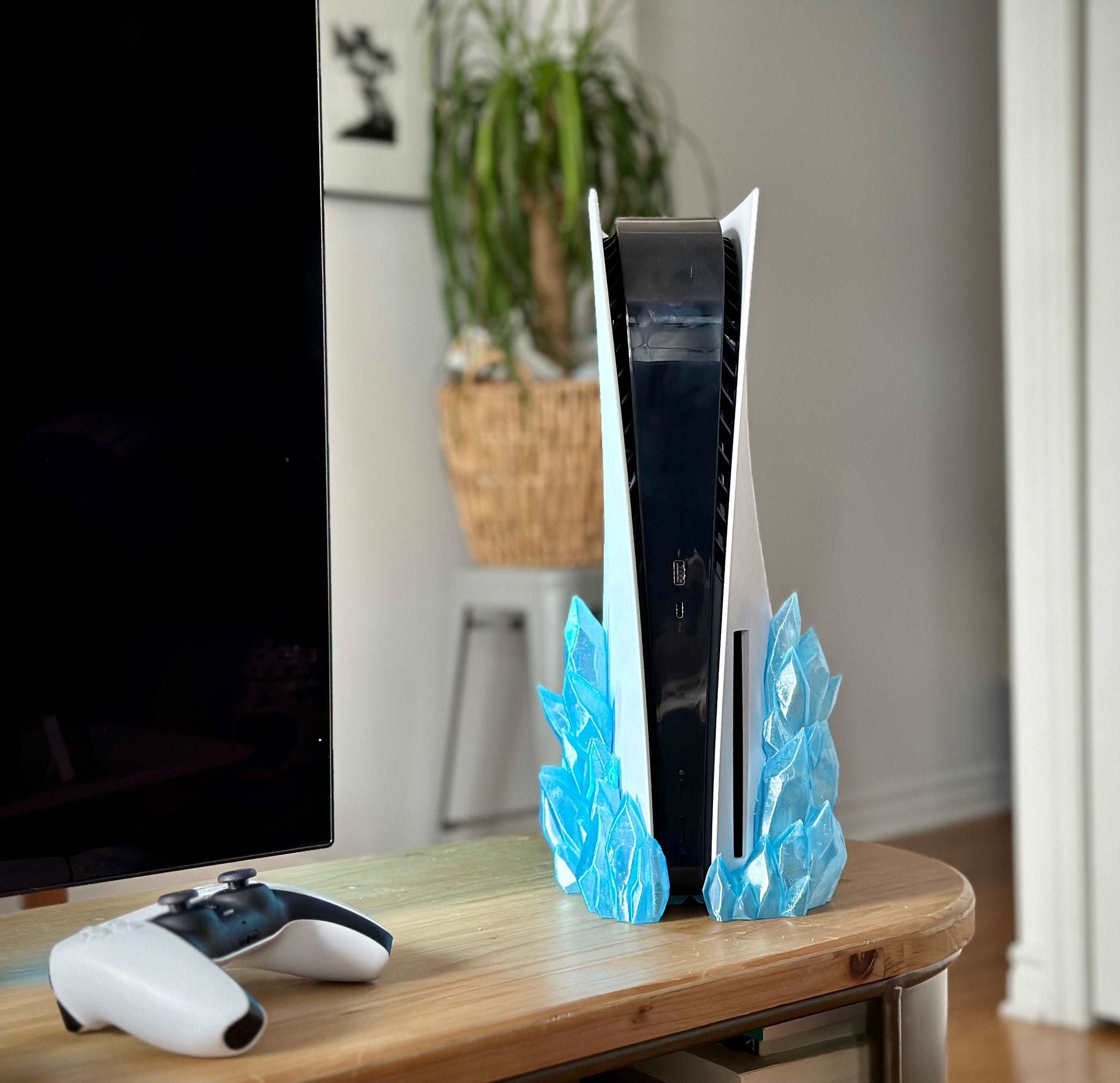3D PS5 Crystal Base Dock Holder for Playstation 5 Disc Edition - Ice S ...