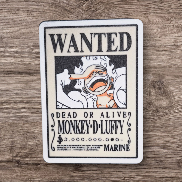 One Piece Luffy Wanted Poster RGB LED Lightbox - "Dead or Alive" Anime ...